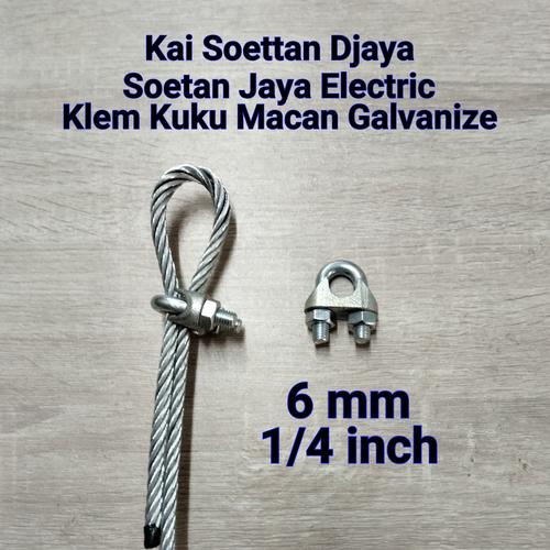 Jual klem seling 6mm/kuku macan 6mm/klem kabel baja 6mm/wire rope claim ...
