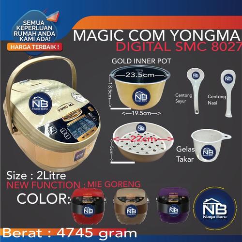 Jual Yongma Magic Com Rice Cooker YongMa Digital New SMC 8017 2 Liter ...
