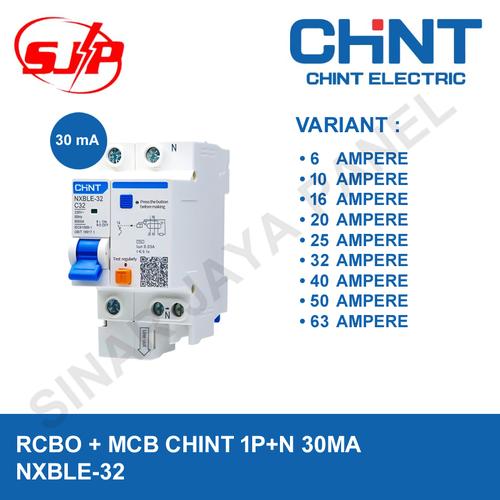 Jual RCBO + MCB CHINT NXBLE-32 30mA 1P+N 6kA 6A 10A 16A 20A 25A 32A 40A 50A - 50A - Jakarta ...