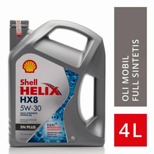 Jual shell helix hx8 5w 30 synthetic motor oil sn plus 4 Liter / asli ...