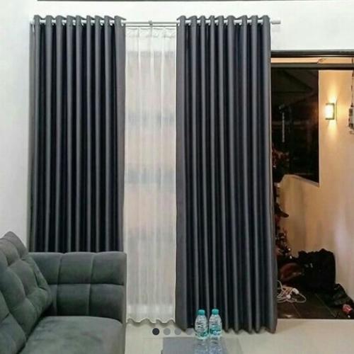 Jual gorden korden gordyn horden hordeng minimalis - abu tua, L100cm ...