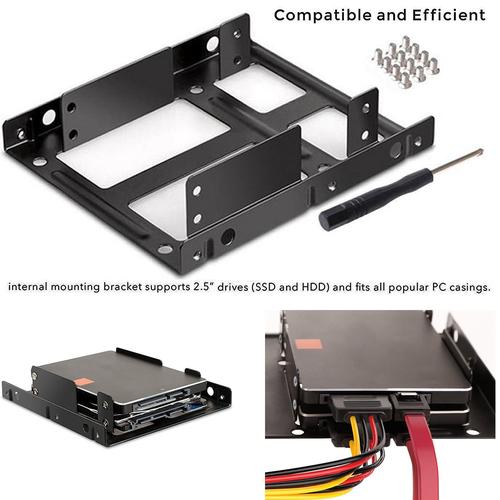Jual Breket HDD Desktop PC Bracket Mount SSD 2.5 3.5 Single Dual Hard ...