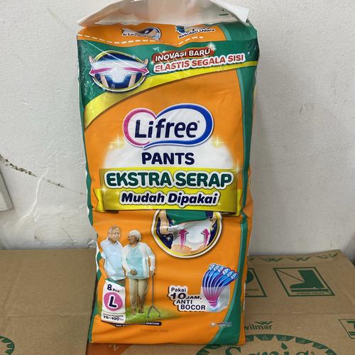 Jual pempers popok celana dewasa lifree pants extra serap L isi 8 - Jakarta Selatan - serba ...