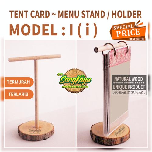 Jual Tempat brosur tent card tent card kayu tent holder display menu ...