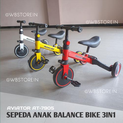 Jual Sepeda Keseimbangan Anak Tiga 3 Roda 3in1 BALANCE BIKE AVIATOR AT ...