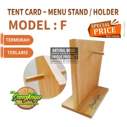 Jual Tempat brosur tent card tent card kayu tent holder display menu ...