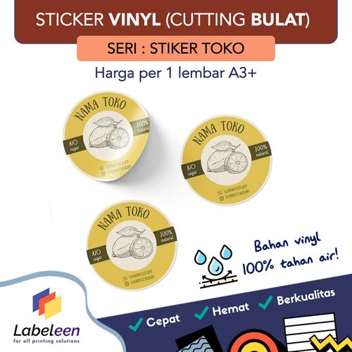 Jual Cetak Sticker VINYL Custom A3+ Cutting Bulat [TANPA MIN. ORDER ...