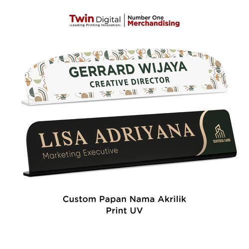 Jual Custom Papan Nama Meja Eksklusif Akrilik - Desk Name Plate Acrylic ...