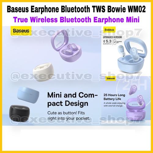 Jual Baseus Earphone Bluetooth TWS Bowie WM02 - True Wireless Bluetooth ...