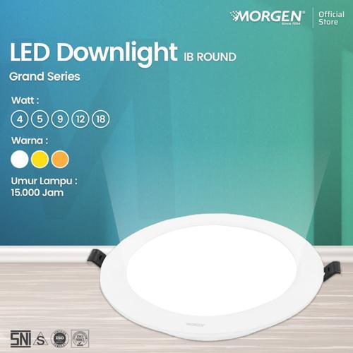 Jual Panel Inbow Bulat Morgen 4w/5w/9w/12w/18w Downlight Led Bulat ...
