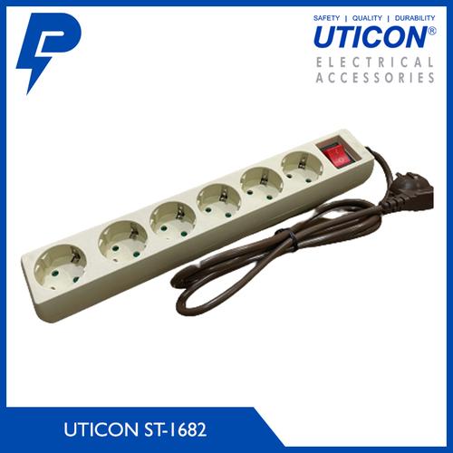 Jual Uticon Stop Kontak Terminal 6 Lubang + Kabel 1,5 Meter ST-1682 ...