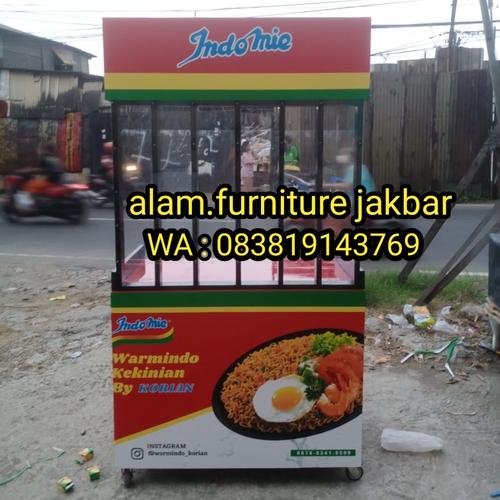 Jual gerobak indomie kekinian/gerobak rombong/ gerobak kayu jati ...