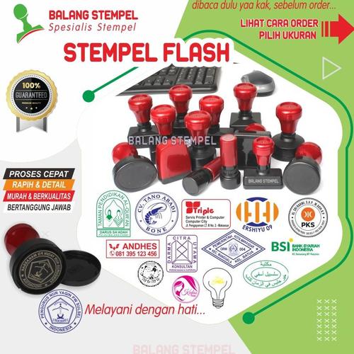 Jual Stempel Flash Warna Otomatis Custom Stampel Usaha Cap Toko Perusahaan - BULAT : 2,8 CM ...