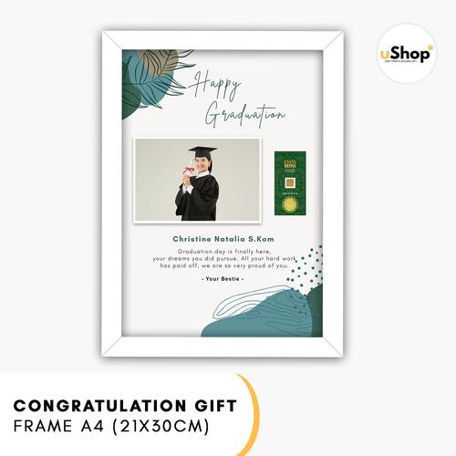 Jual Custom Photo Kado Wisuda Graduation Congratulation Gift Frame A4 ...