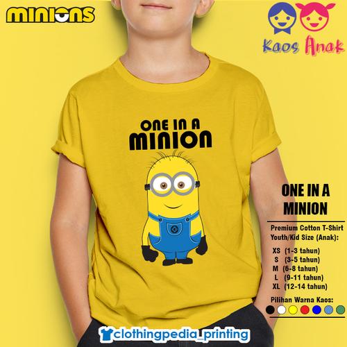 Jual Kaos Anak One in a Minion Baju Minions The Rise of Gru Kid T-Shirt ...
