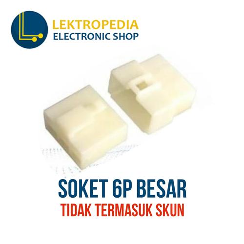 Jual Soket Plastik 6p BESAR Motor Kabel Konektor 6pin 6 p pin Socket ...