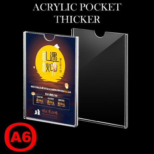 Promo Akrilik Display Pocket Dinding / Acrylic Pocket Thicker Frame A6 ...