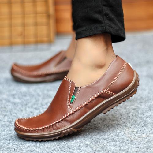 Jual Sepatu Slop Pria Kickers Kulit Asli Slip On Casual Kerja Trendi ...