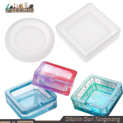 Jual Asbak Resin Bulat Dan Kotak Cetakan Pembuatan Handmade DIY Asbak ...