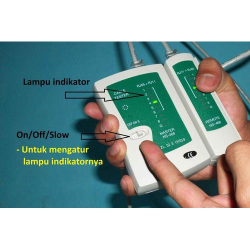 Jual LAN TASTER / ALAT TEST KABEL NETWORK / TESTER CABLE RJ 45 DAN RJ ...
