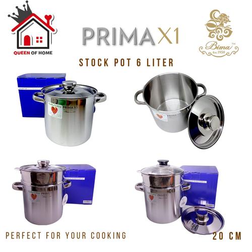 Jual Panci Tinggi Bima Prima X1 StockPot 20cm High Stock Pot 6Lt ...
