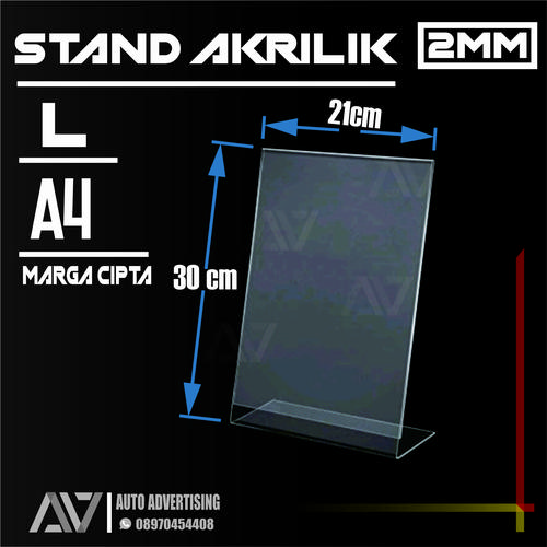Jual STAND BROSUR MEJA A4 T L TENT CARD AKRILIK DISPLAY MENU MIKA DINAS ...