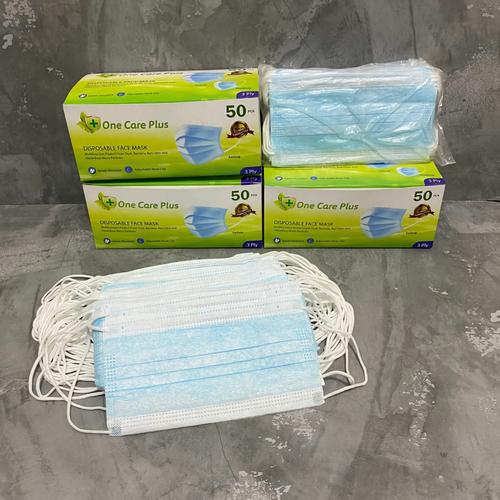 Jual Masker Earloop One Care 3ply isi 50 pcs - Biru Hijab - Jakarta ...