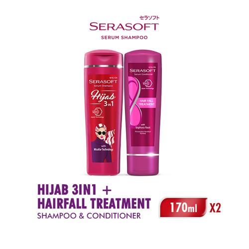 Jual Serasoft Shampoo Hijab 3in1 + Conditioner Hairfall Treatment 170 ...