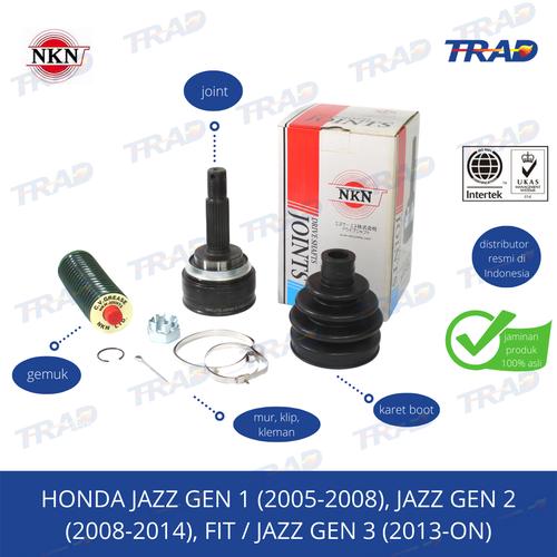 Jual CV Joint AS Roda Luar NKN Honda Jazz gen 1, 2, Fit - GEN 2 Z-6433 ...