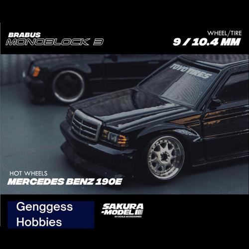 Jual Custom Wheels Sakura model Brabus Monoblock 3 Ban Karet Hotwheels ...