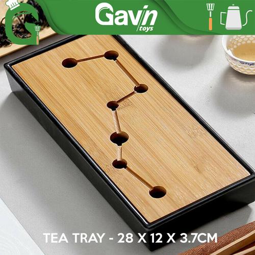 Jual Nampan Bambu Baki Teh - Tea Tray Bamboo 28 cm Chinese Tray Drain ...