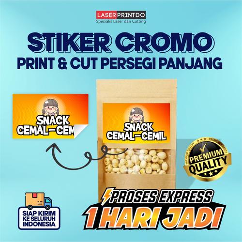 Jual Cetak Label Stiker CROMO Persegi Panjang Print & Cut - Kab ...