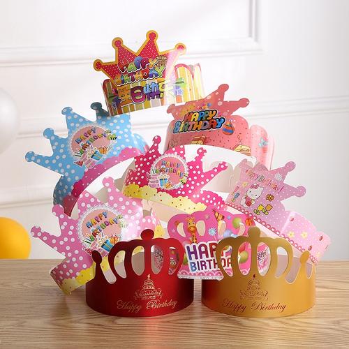 Jual TU01 Topi Ultah Karton Lingkar Birthday Crown Mahkota Bando Pesta ...