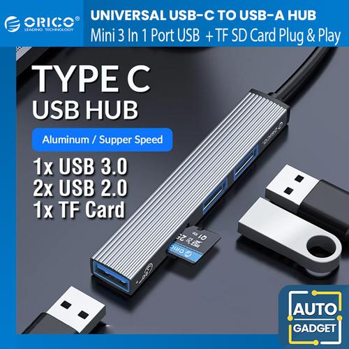 Jual ORICO Type C USB HUB 3.0 TF SD Card Plug & Play 5 Gbps 480 Mbps ...