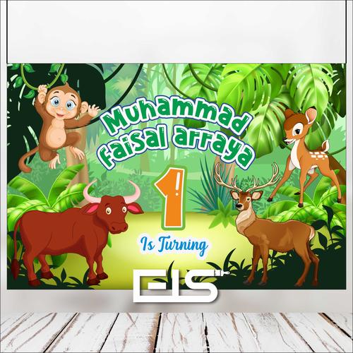 Jual Backdrop Ulang Tahun Hewan Jungle | Banyak Pilihan Gambar - Sesuai ...