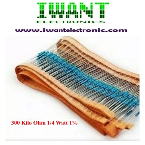 Jual Resistor 300K Ohm Metal Film 1/4W 1% 300 Kilo Ohm - Kota Bandung ...