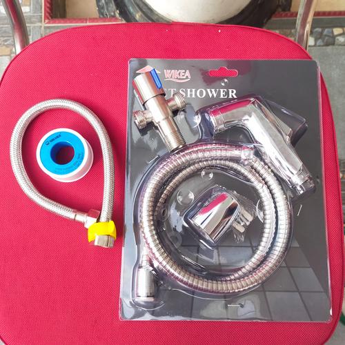 Jual Jet shower toilet/semprotan toilet komplit kran cabang&flexible ...