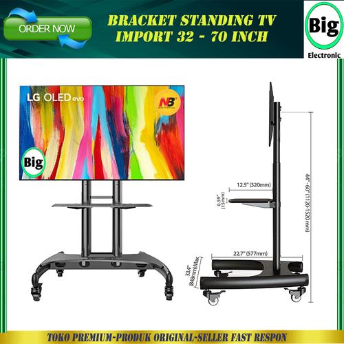 Jual Bracket tv led standing 70 65 60 55 50 49 43 32 inch / Stand tv ...