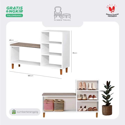 Jual Bench Sofa Stool Rak Sepatu Lemari Sepatu Tempat Sandal Minimalis ...
