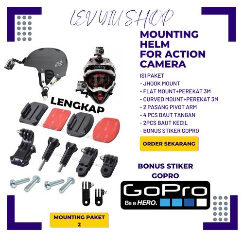 Jual Mounting Helm Chin Mount Helmet Gopro Bpro Buat Ngevlog Action ...