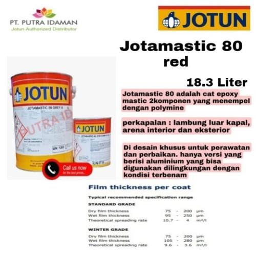 Jual JOTUN CAT EPOXY JOTAMASTIC 80 RED 18.3 LITER / 2 KOMPONEN CAT EPOXY - Jakarta Utara - PUTRA ...