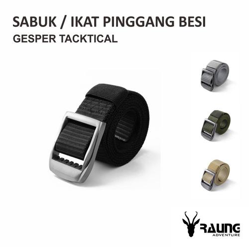 Jual RAUNG ADVENTURE -Ikat Pinggang / Gesper Tactical - Bahan Besi Canvas - Abu-abu - Kab ...