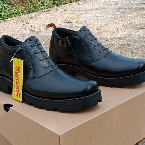 Jual sepatu pantofel/PDH/formal/kantoran kulit asli hitam dop - hitam ...