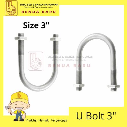 Jual Klem Pipa U bolt 3" / Baut U Bolt 3" / Klem Pipa 3" / Clam Pipa 3 ...