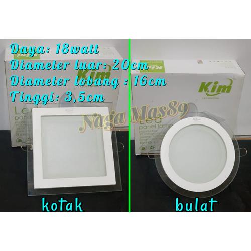 Jual Lampu Downlight LED Pinggiran Kaca Kotak & Bulat 6w-12w-18watt KIM ...