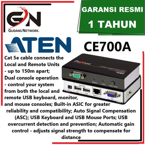 Jual ATEN CE700A USB VGA Cat 5 KVM Extender (1280 x 1024@150m ...