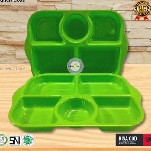 Jual Piring Makan Sekat Segi Kotak Saji Sayur Lunch Tray Resto Katering ...