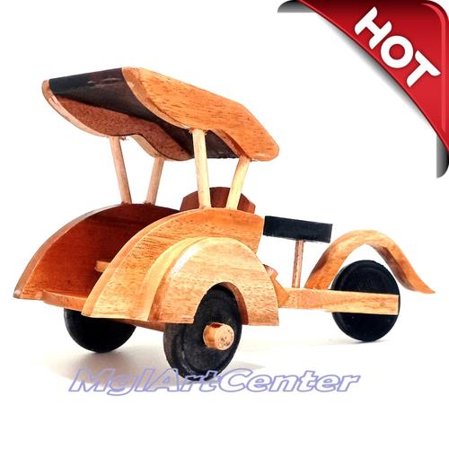 Jual Miniatur Motor Kapal Mobil Pesawat Becak Lokomotif Kayu Jati Murah ...