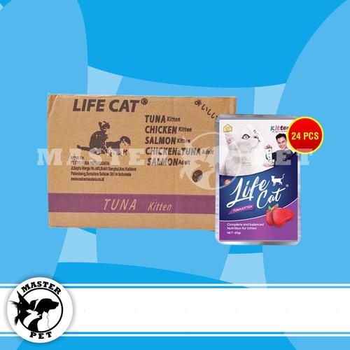 Jual Makanan Basah Kucing Life Cat Sachet Pouch Grosir Dus isi 24 PCS ...