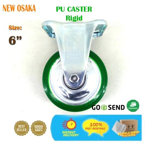 Jual Osaka Roda Trolley Caster PU Hijau 6 Inch / Polyurethane Caster 6 ...
